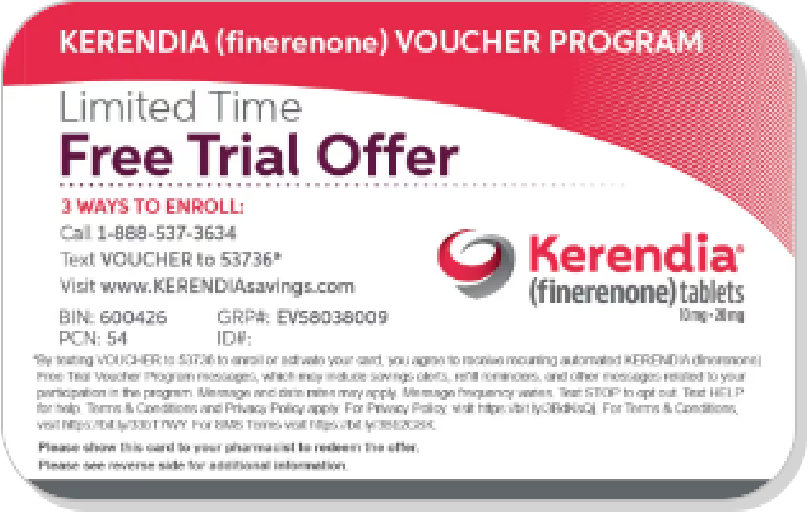 Free Trial Offer Enrollment | Kerendia® (finerenone) | Patient Site